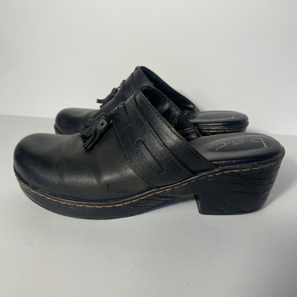 boc | Shoes | Boc Born Concept Tassel Clog Mule Shoe Size 8m Black ...
